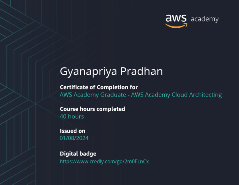 AWS Academy Graduate AWS Academy Cloud Architecting Badge20240119-29 ...