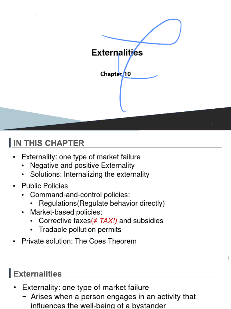 Understanding Externalities and Solutions | PDF | Externality | Market (Economics)