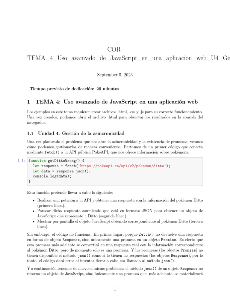 COR-TEMA 4 Uso Avanzado de JavaScript en Una Aplicacion Web U4 Gestion de La Asincronicidad ...