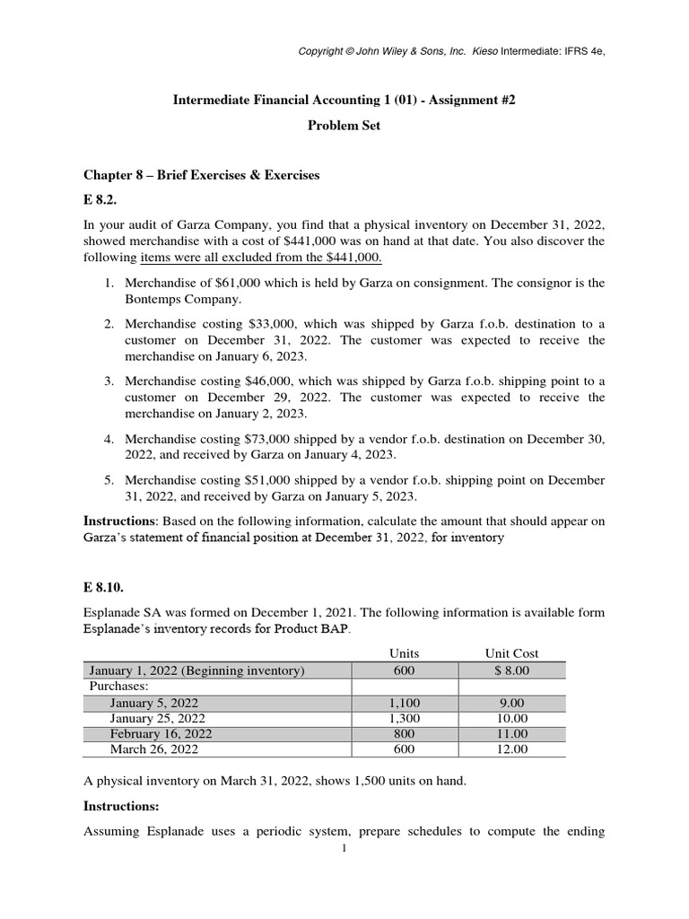 Assignment #2 Problem Set-1 | PDF | Depreciation | Cost Of Goods Sold Assignment #2 Problem Set-1 | PDF | Depreciation | Cost Of Goods Sold