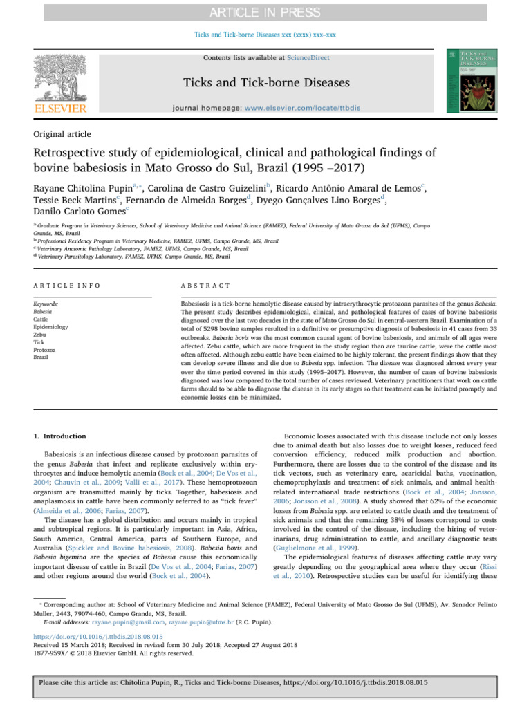 Retrospective Study of Epidemiological, Clinical and Pathological ...
