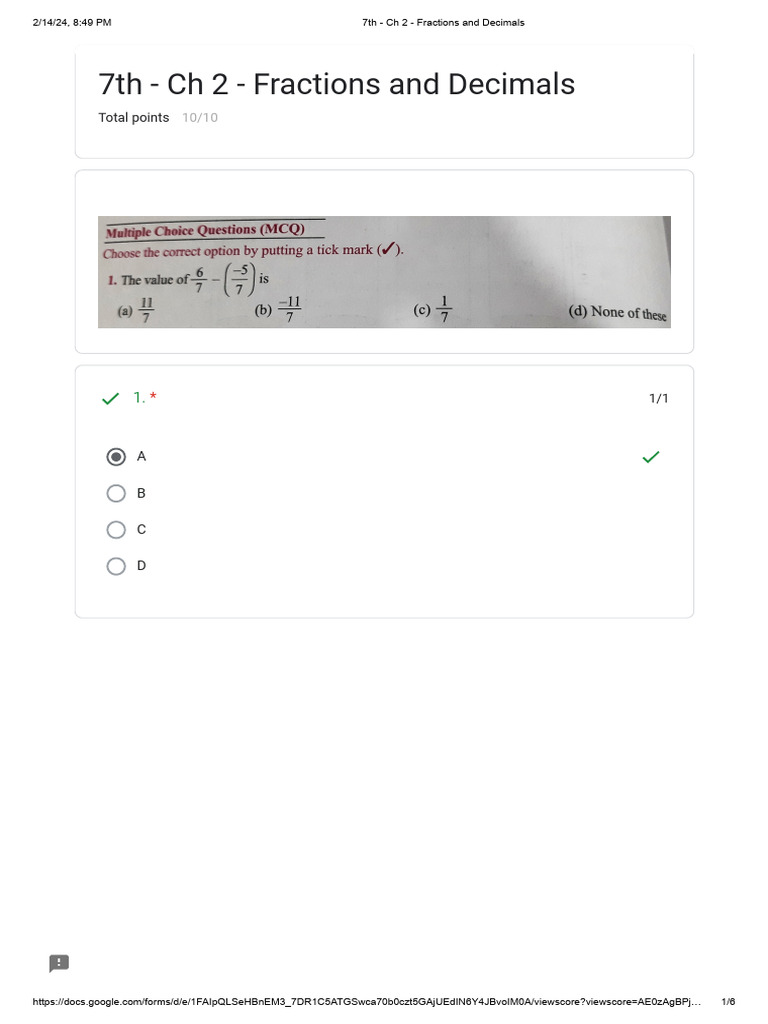 7th Grade Chapter 2: Fractions & Decimals | PDF | Numbers | Lexicology