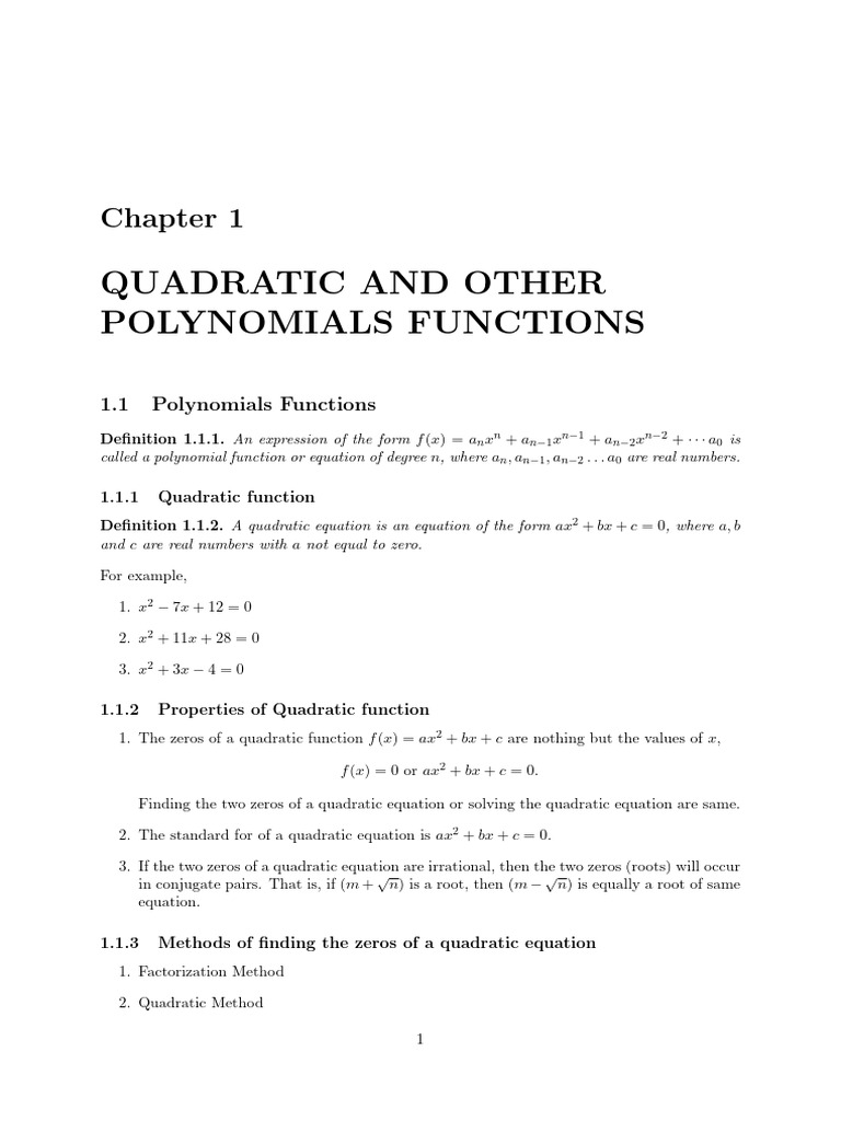 Mth102 Quadratic Equation Pdf Quadratic Equation Factorization