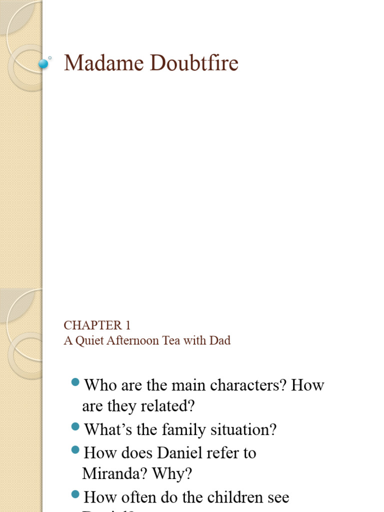 Madame Doubtfire (Complete) | PDF | Self-Improvement | Mystery, Thriller & Crime Fiction
