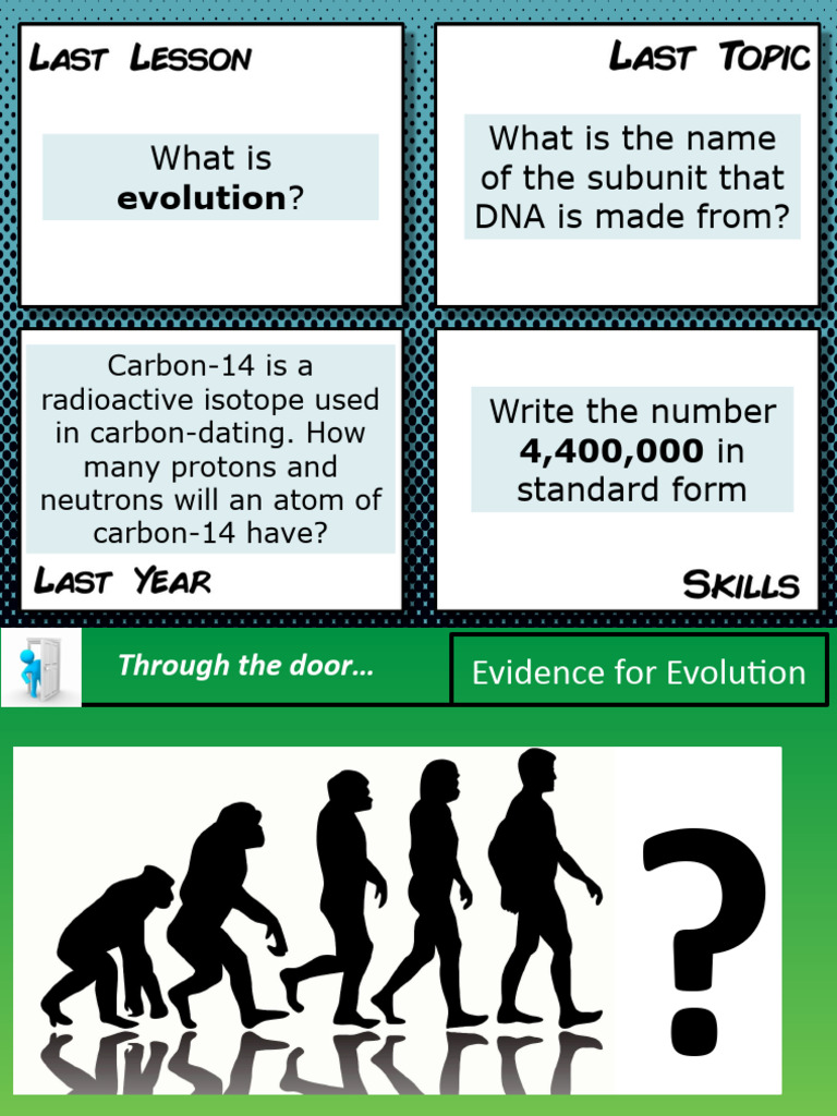 Lesson 2 Evidence For Evolution | PDF | Human Evolution | Homo