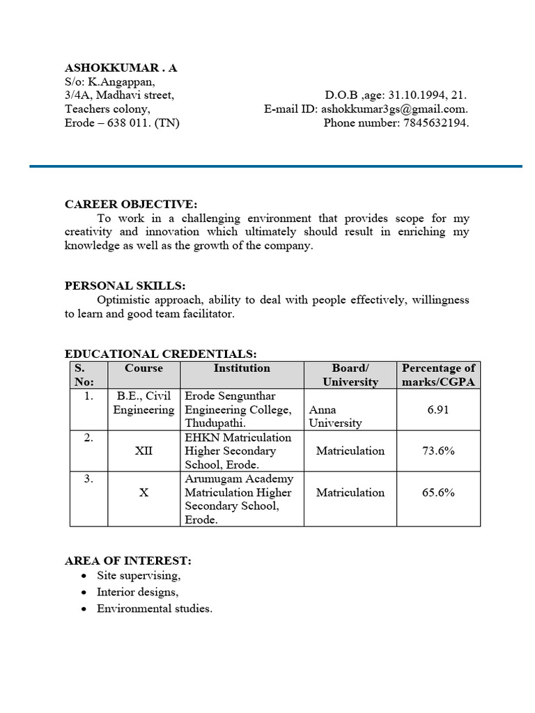 Ashok Resume | PDF