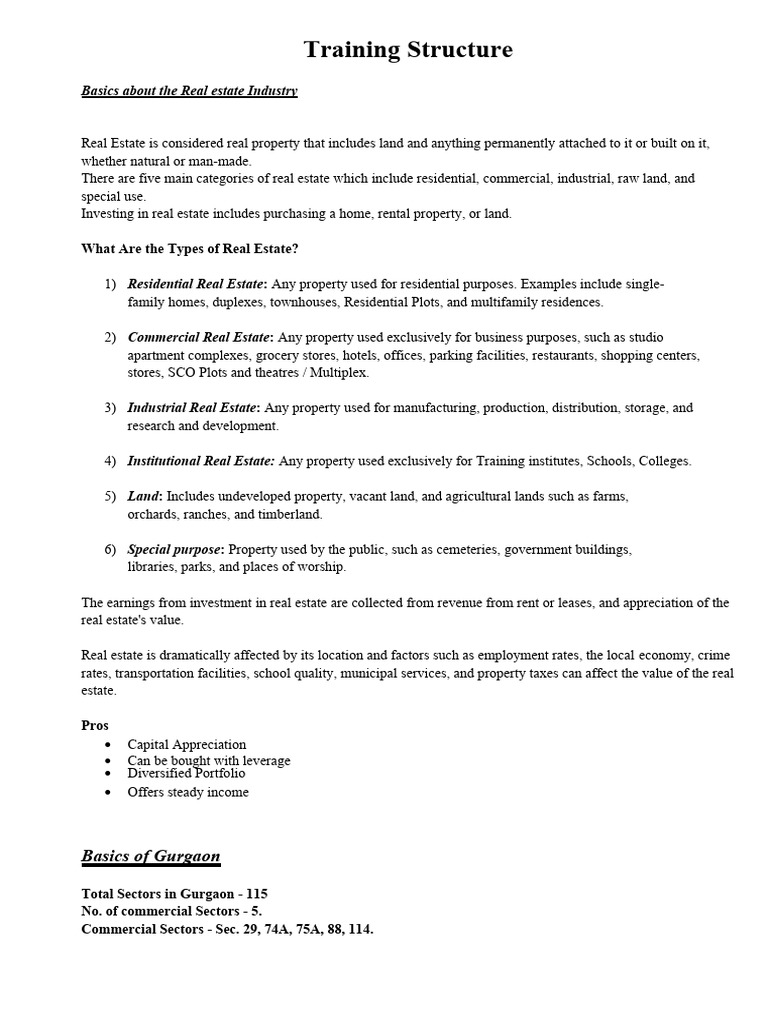 Training Structure | Download Free PDF | Commercial Property | Investing