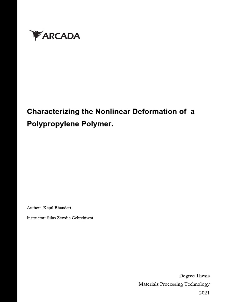 Thesis Bhandari Kapil | PDF | Deformation (Engineering) | Young's Modulus