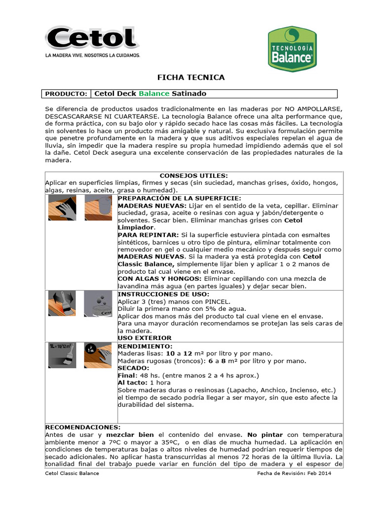 Cetol Deck Balance | PDF | Pintar
