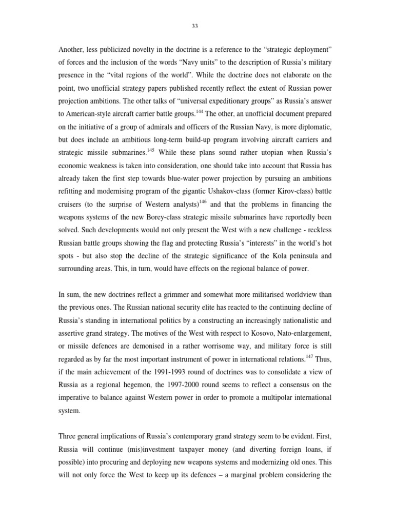 Russia's Military Strategy and Power Projection | PDF | Grand Strategy ...