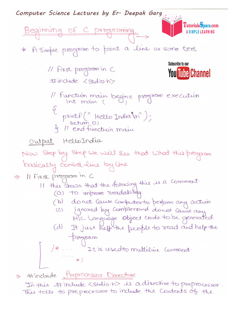 09 Beginning Of C Programming Part 2 C Programming Language Pdf