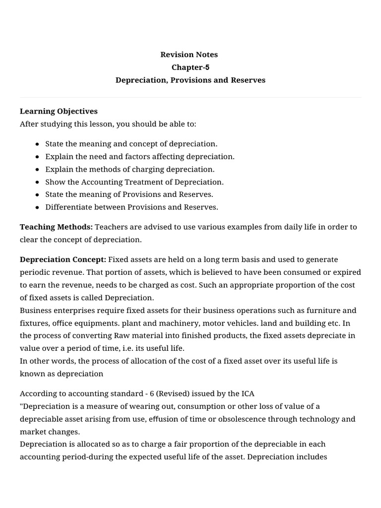 Chapter 5 | PDF | Depreciation | Expense