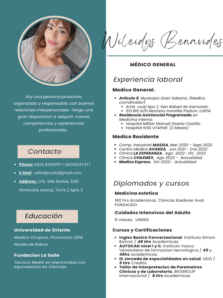 Curriculum Vitae | Descargar gratis PDF | Cuidado de la salud | Medicina