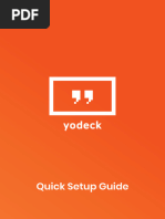 Yodeck Quick Setup Guide | PDF | Hdmi | Computer Network