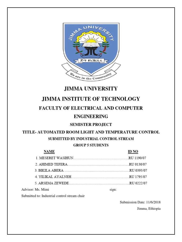 Mini Project by Group 5 Students | PDF | Microcontroller | Electronics