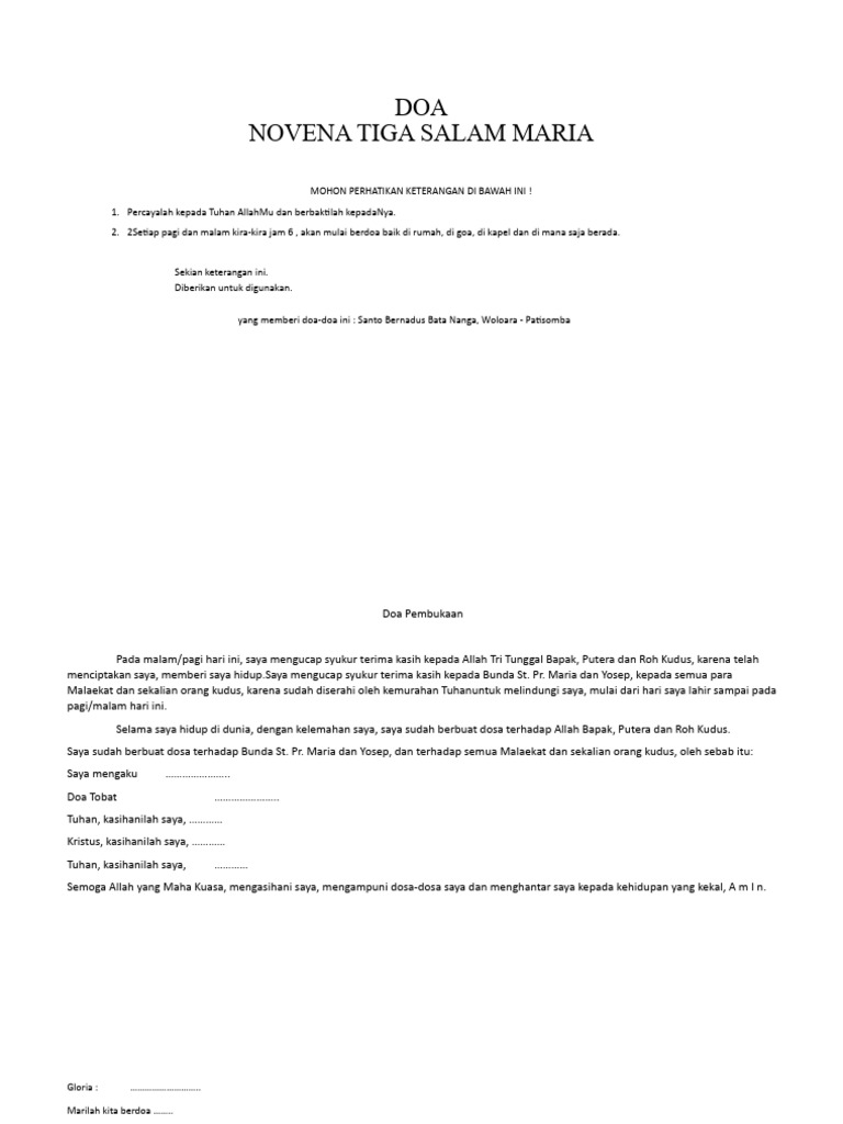 Doa Novena | PDF