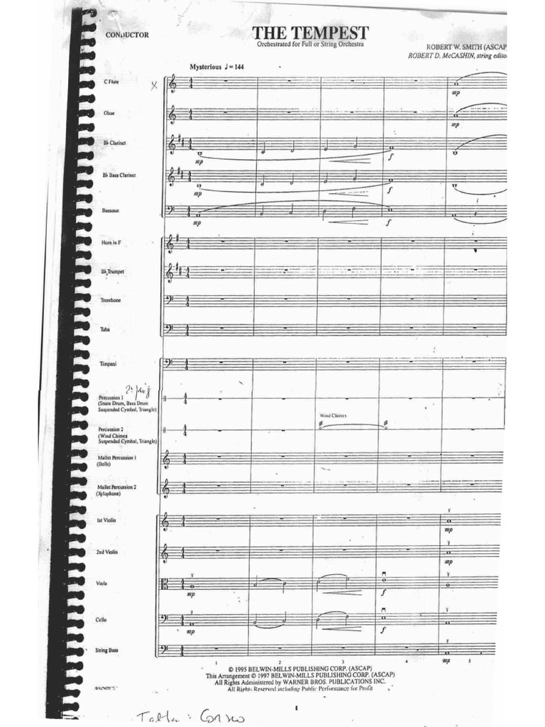 The Tempest - SCORE | PDF
