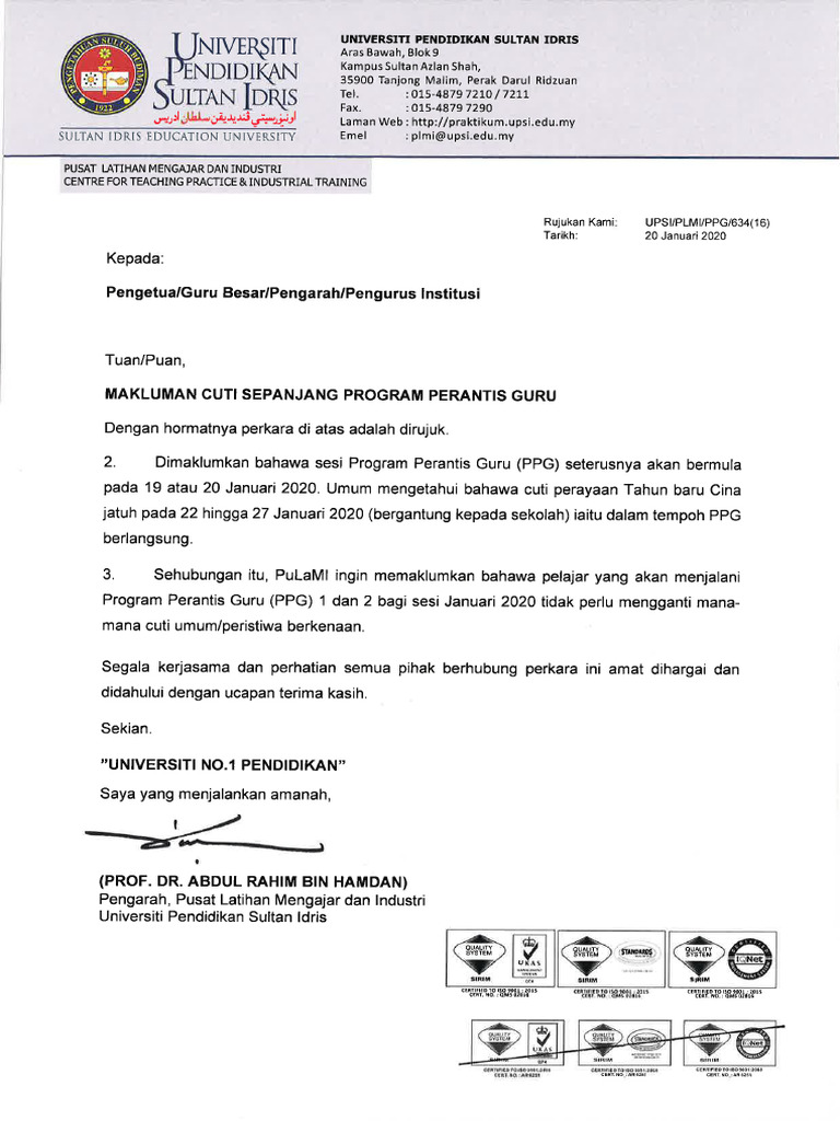 Cuti Raya Cina 2020 - Sekolah | PDF