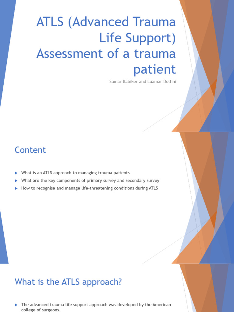 ALTS-assesmnent Trauma | Download Free PDF | Major Trauma | Diseases ...