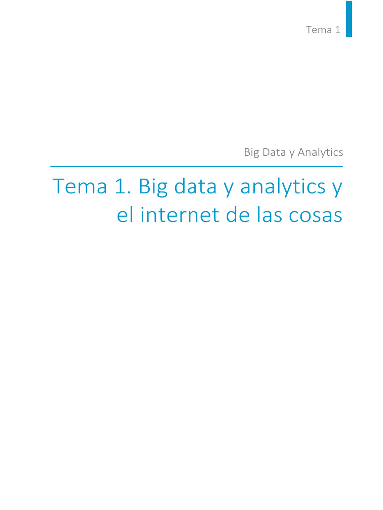 Tema 1 BDA | PDF | Big Data | Internet de las Cosas