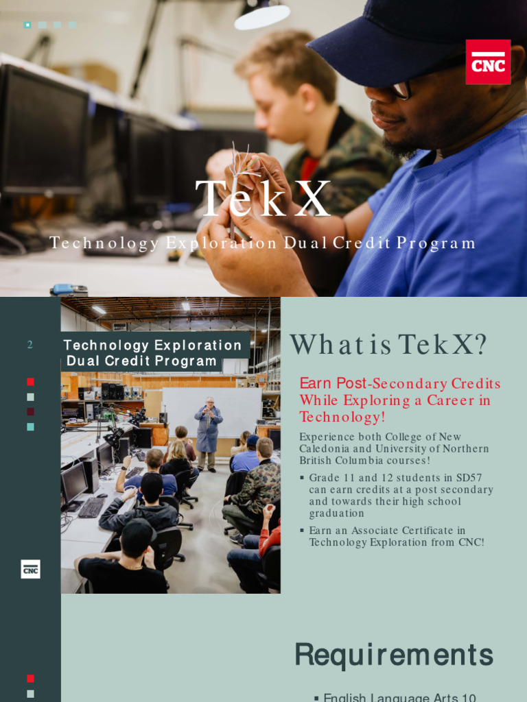 CNC Dual Credit - TekX 2024 | PDF