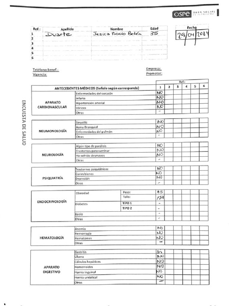 Encuesta de Salud | PDF
