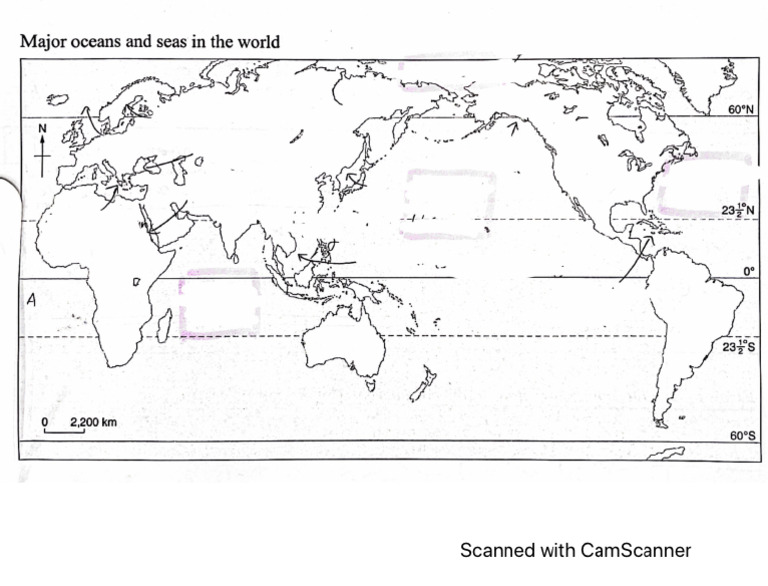 Major oceans and seas in the world | PDF