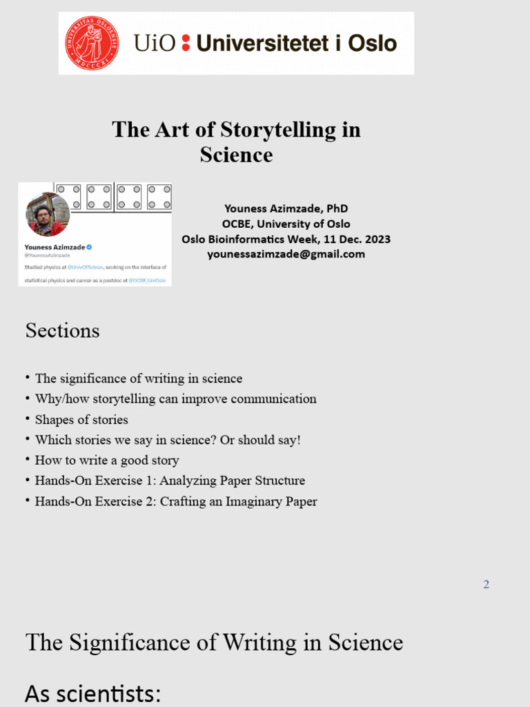 Storytelling Techniques in Scientific Writing | PDF | Science ...