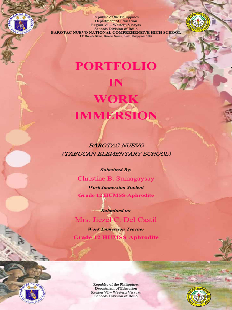 Work Immersion Journal Overview | PDF