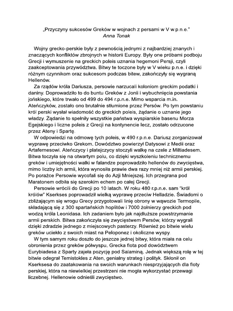 Wojny Grecko Perskie | PDF