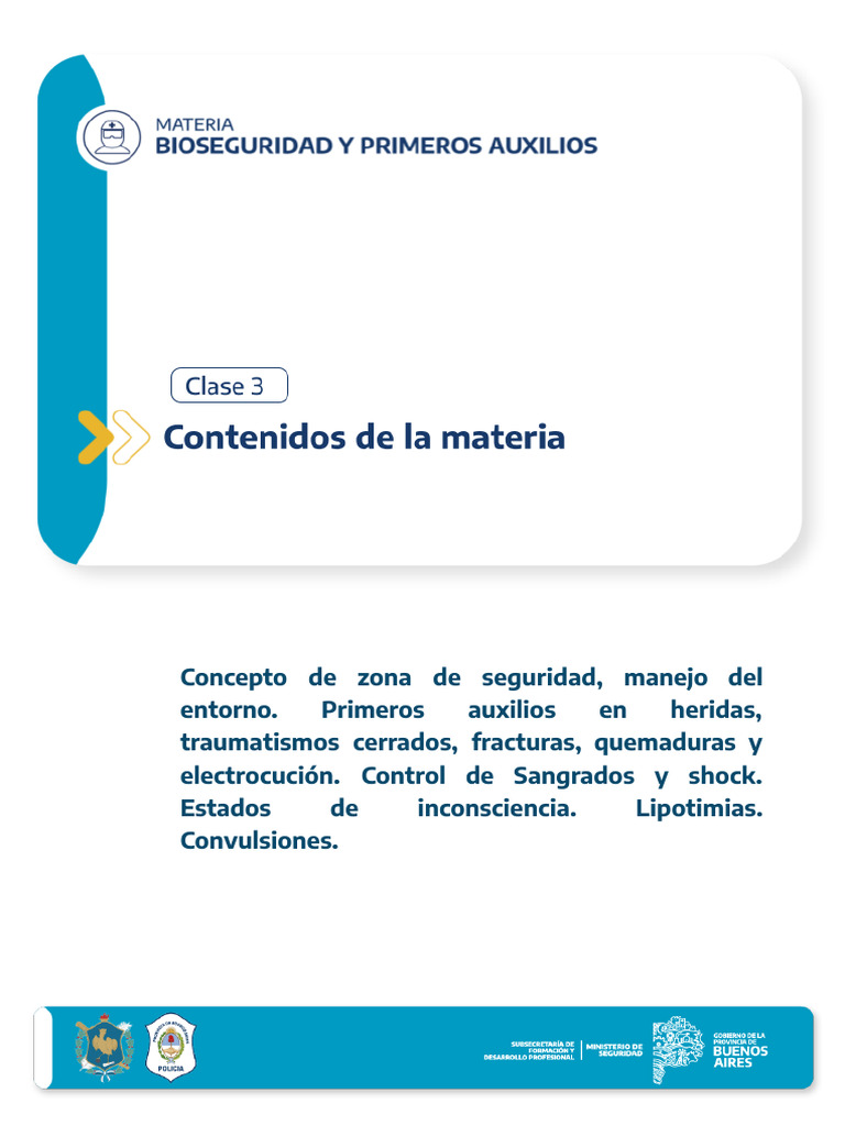 Bioseguridad y Primeros Auxilios - Clase3 | PDF | Quemar | Primeros auxilios