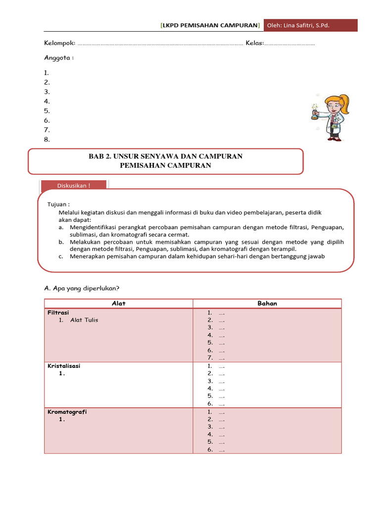 Lkpd Pemisahan Camp | PDF