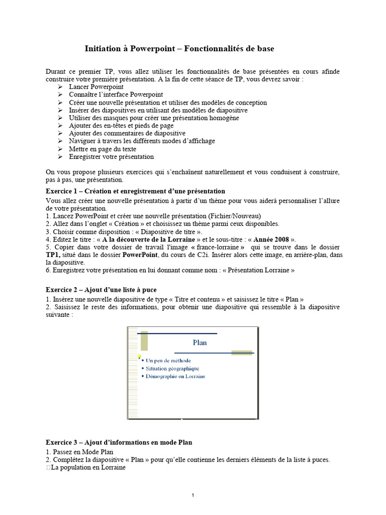 Exercices PowerPoint | PDF | Microsoft Powerpoint