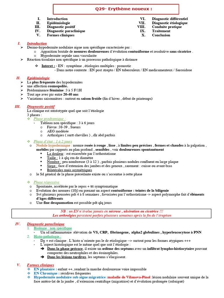 Erythème noueux et tuberculose | PDF | Tuberculose | Maladies et troubles