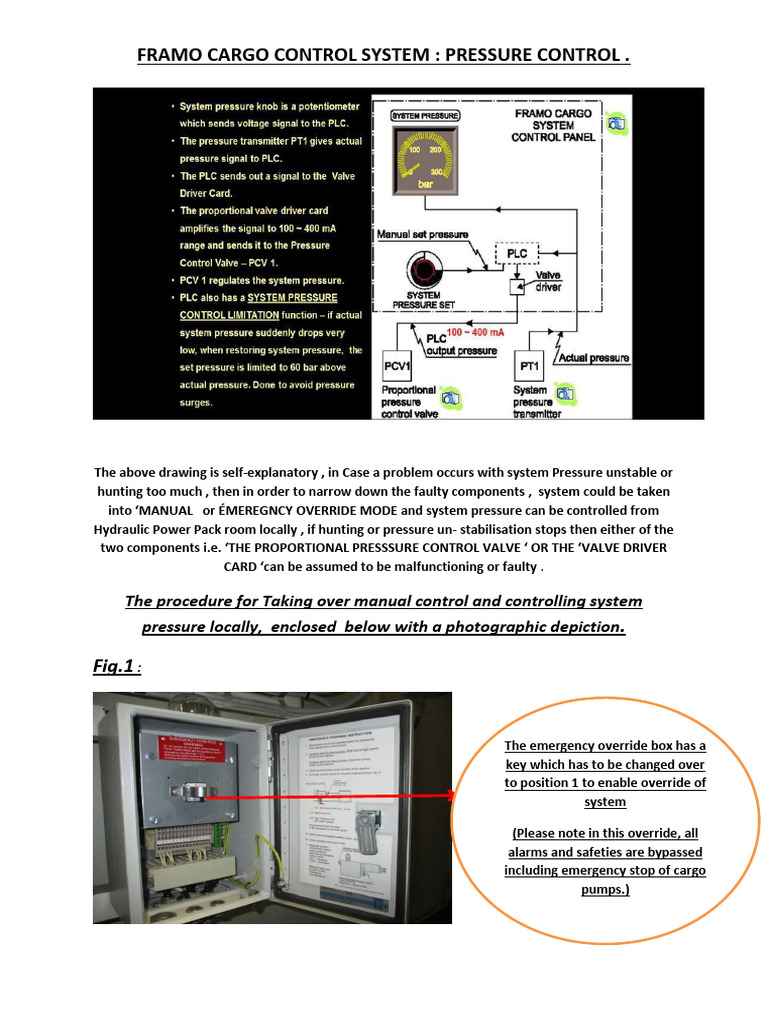 FRAMO EMERGENCY OVERRIDE | Download Free PDF | Valve | Pump