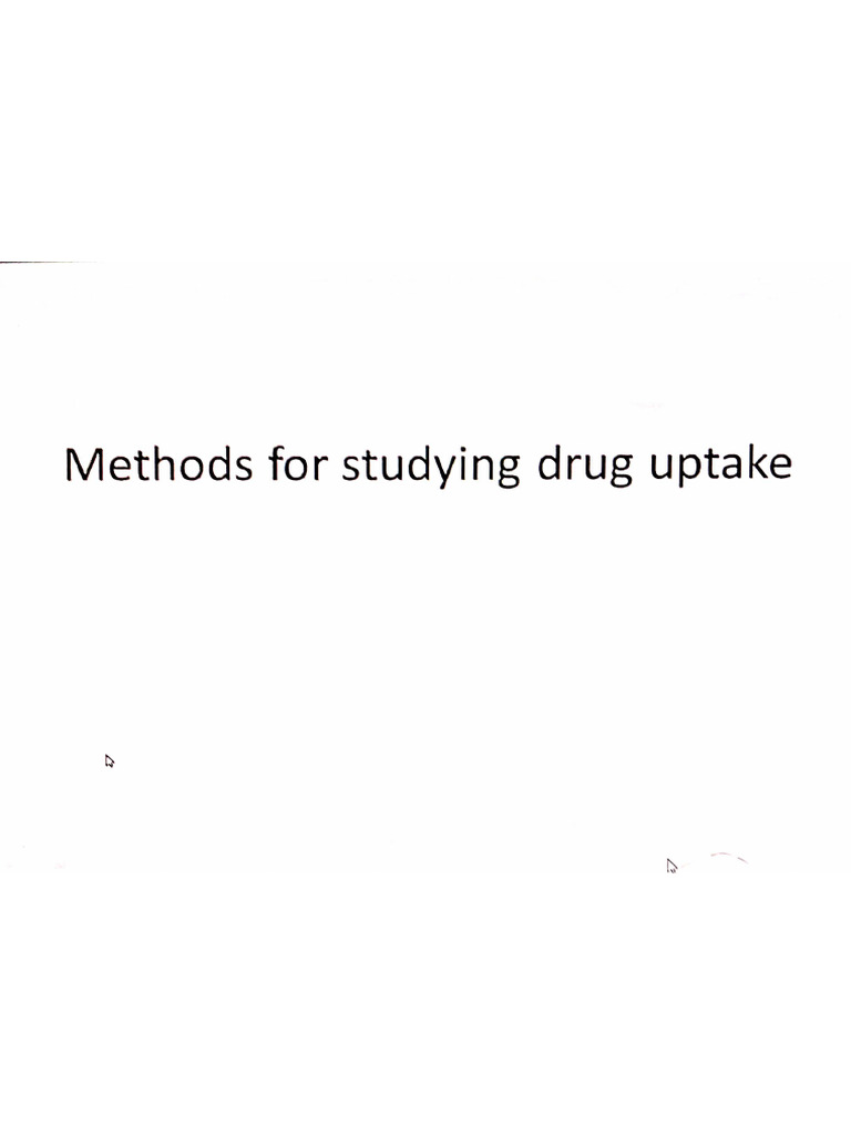 Methods for studying drug uptake | PDF