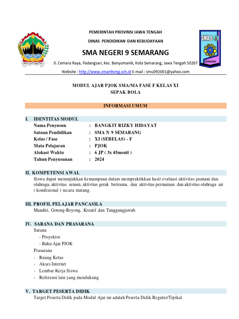 Modul PJOK Kelas XI: Lari Estafet | PDF | Pengembangan Diri | Sains & Matematika