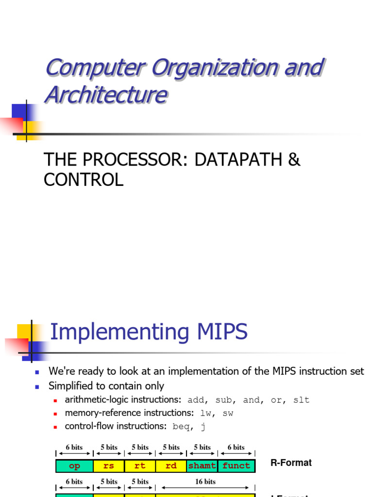 Processor Datapath & Control-1 | PDF | Central Processing Unit | Office Equipment