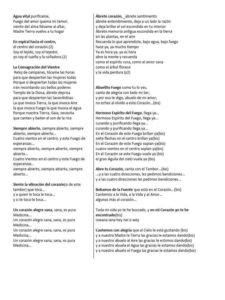 Cantos Medicina | Descargar gratis PDF | Amor