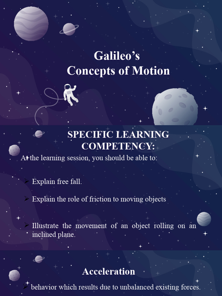Galileos Concepts of Motion | PDF | Force | Friction