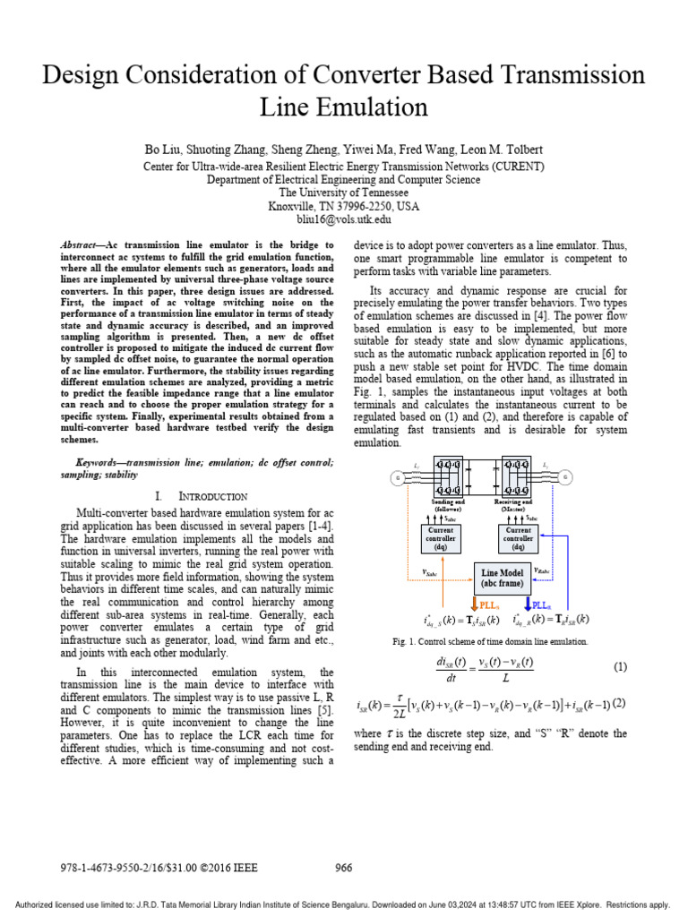 3._Design_consideration_of_converter_based_transmission_line_emulation | PDF | Electric Power ...