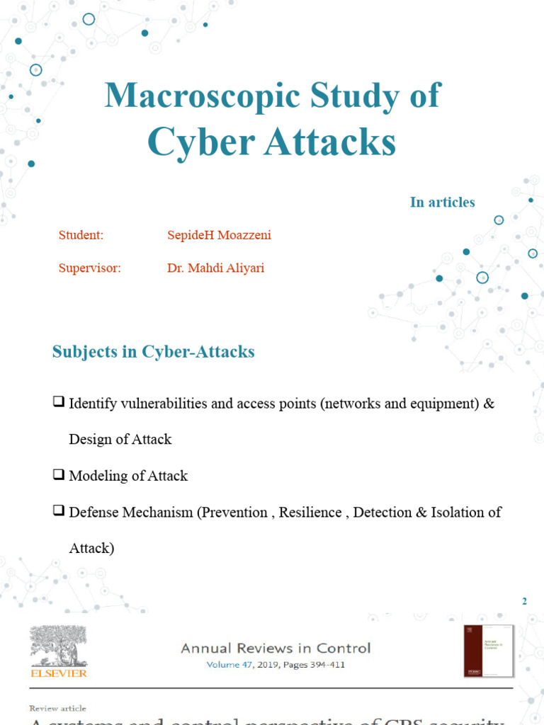 Macroscopic Study of Cyber Attack | PDF | Machine Learning | Control Theory