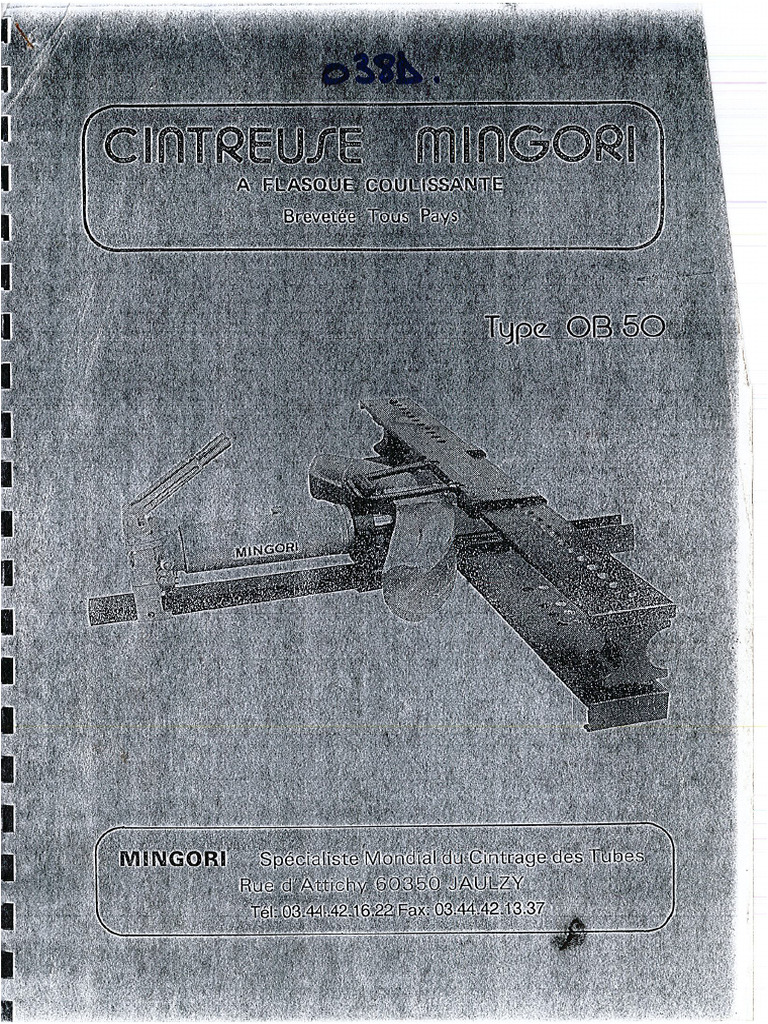 Notice Cintreuse Manuelle 80 A 120 MM Mingori Ob 50 54451b3fc0952 | PDF