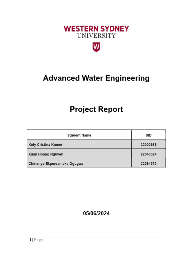 Final Report | Download Free PDF | Drainage Basin | Discharge (Hydrology)