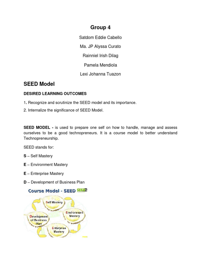 Written Report - SEED Model | PDF | Marketing | Emotional Intelligence