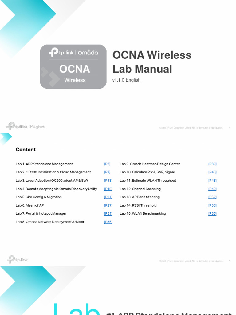 OCNA - Wireless - Lab Manual - v1.1.0 - EN | PDF | Port (Computer Networking) | Ieee 802.11