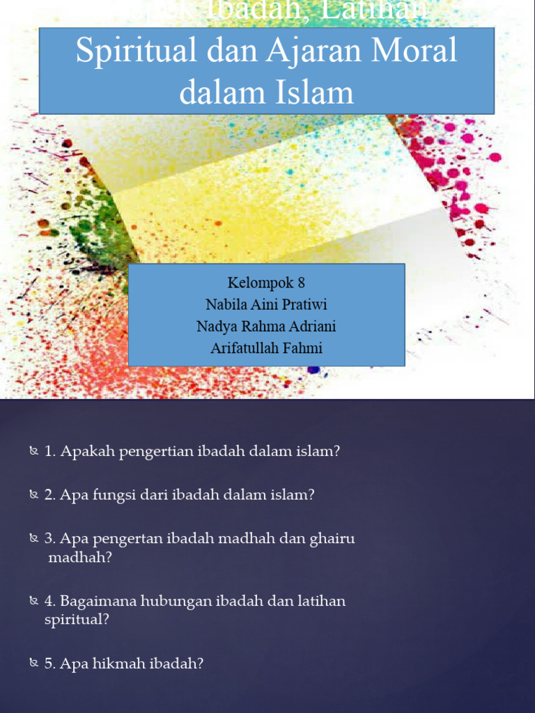 Ibadah dan Latihan Spiritual dalam Islam | PDF | Karier & Perkembangan ...
