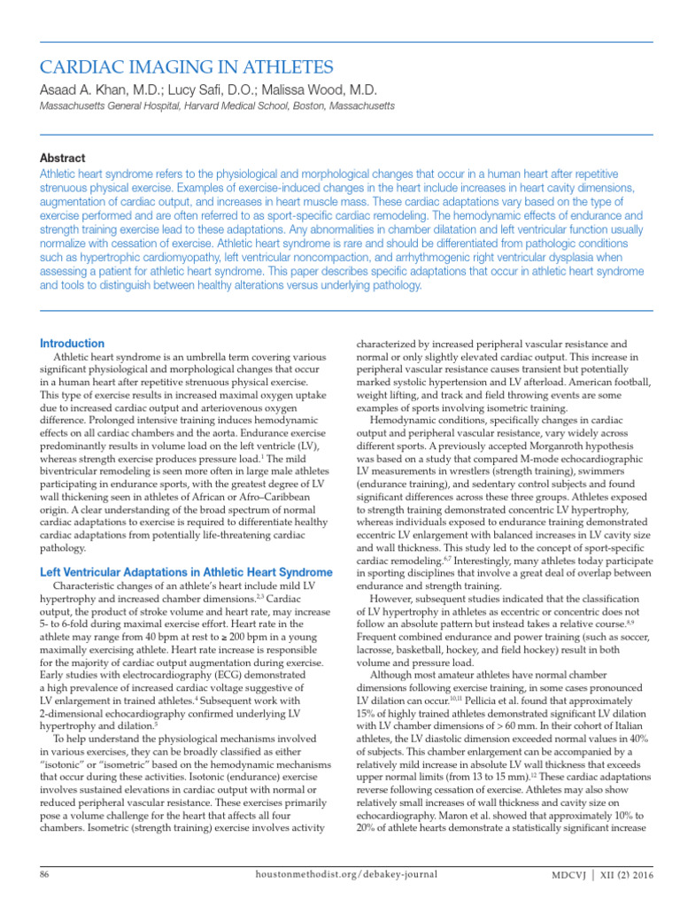 Athlete Heart | PDF | Heart | Diastole