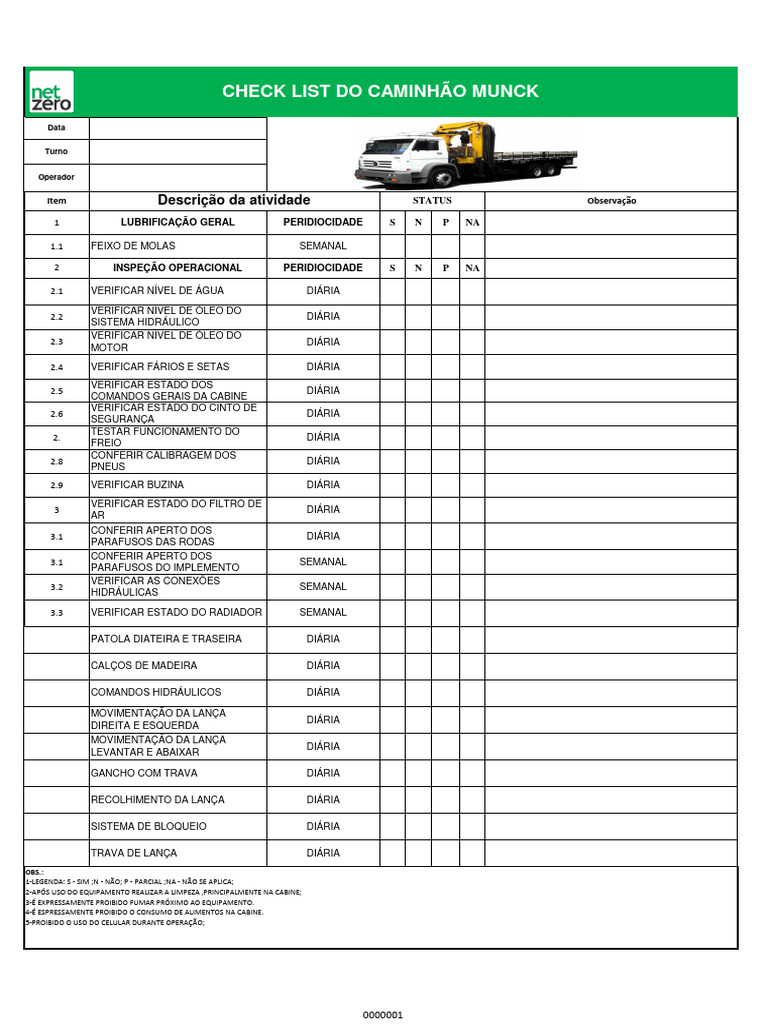 Check List Trator - Graneleiro | PDF