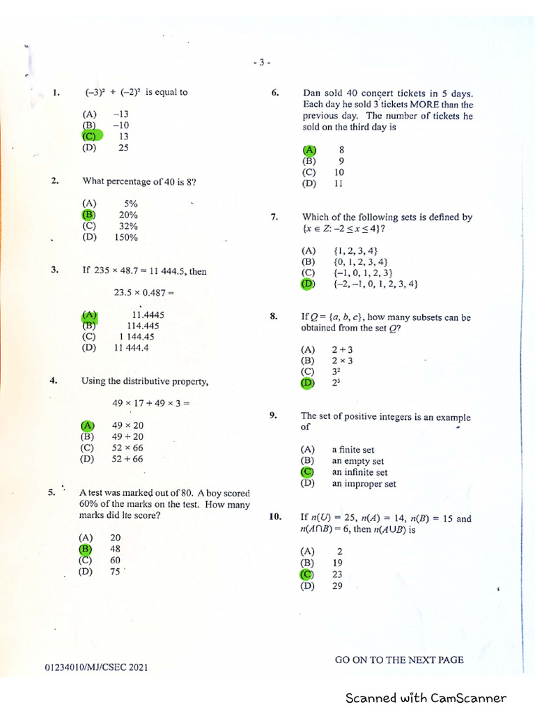 July 2021 Paper 1 (1) ANSWERS | PDF